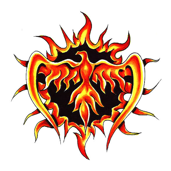 sun-fire-bird-tattoo