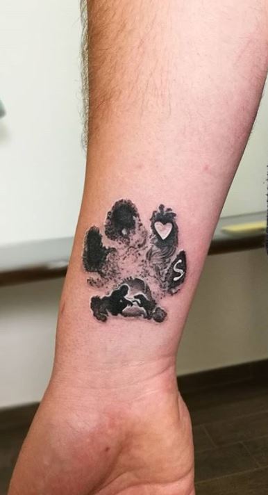 50 Adorable Dog Paw Tattoos And Ideas To Pay Homage To Your Furry Friend Tattoo Me Now Paw 