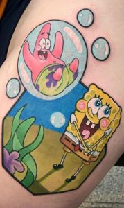 55 SpongeBob Tattoos For SpongeBob SquarePants Fans - Tattoo Me Now