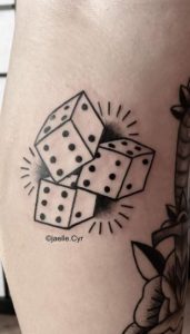 Rolling in Style: The Top 100 Dice Tattoos & Meanings - Tattoo Me Now