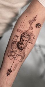 85 Atom Tattoos to Showcase Your Love for Science - Tattoo Me Now