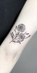 50 Meaningful Aster Tattoos, Designs & Ideas - Tattoo Me Now