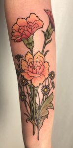 100 Unique and Meaningful Carnation Tattoos - Tattoo Me Now