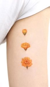 100 Meaningful Marigold Tattoos, Designs & Ideas - Tattoo Me Now