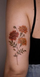 100 Meaningful Marigold Tattoos, Designs & Ideas - Tattoo Me Now